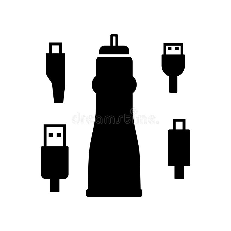 Conector Encendedor Con Diversos Conectores Ilustración del Vector ...