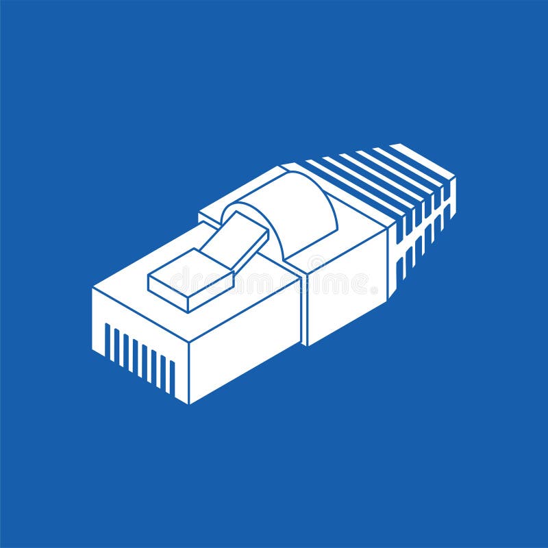 Conector Rj45 Aislado. Conector Para Cable De Internet. Cable De Parche ...