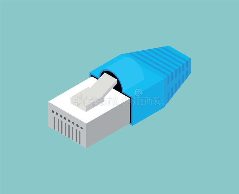 Conector Rj45 Aislado. Conector Para Cable De Internet. Cable De Parche ...