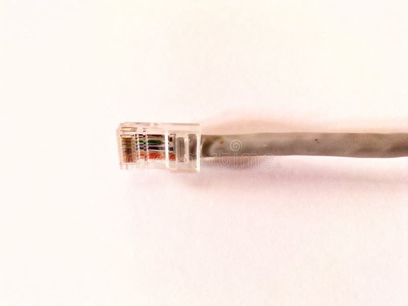 Conector Rj45 De Cable. Cable Recto Rj45. Internet. Foto De Stock ...