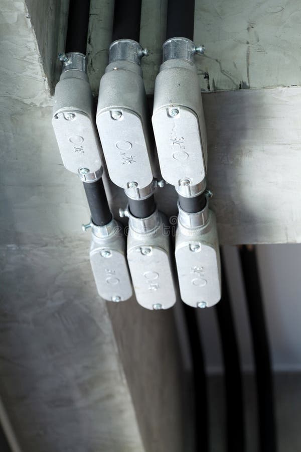 Conector Spot for Wire Loft Style Stock Photo - Image of pipe, control ...