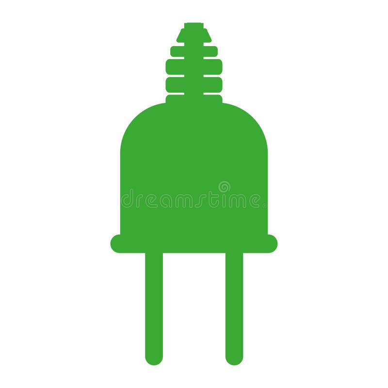 Conector Verde Del Enchufe De La Cabeza De La Silueta Stock de ...