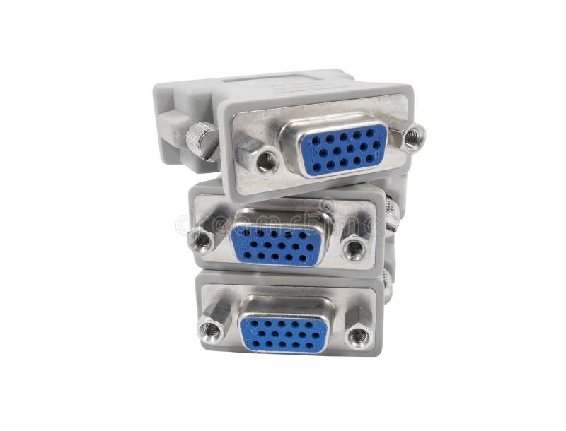 Tres Conectores Para La Televisión Por Cable Foto de archivo - Imagen ...