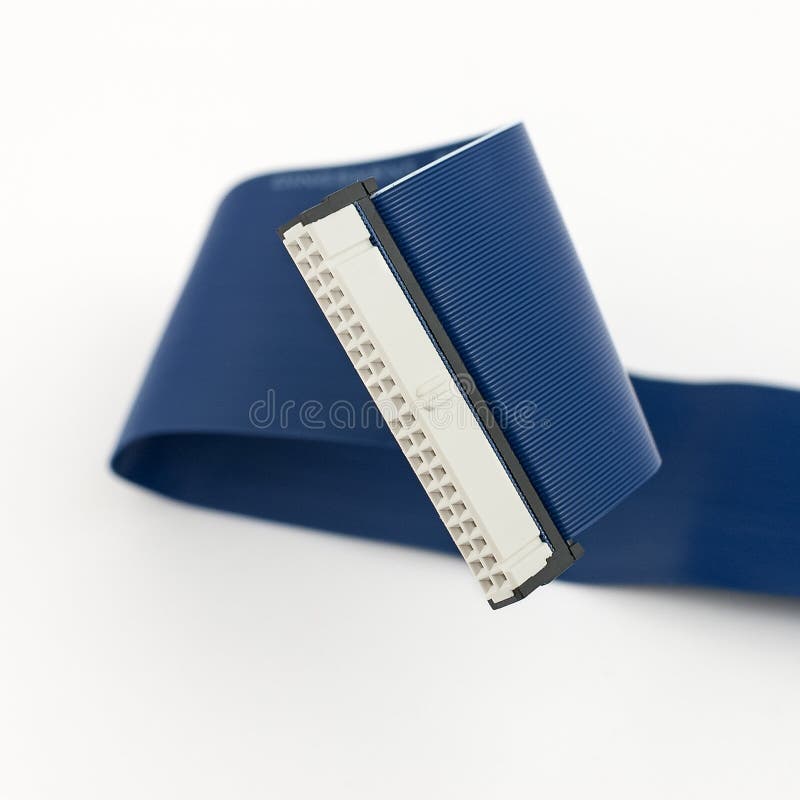 Conectores Del IDE Y Cables De Cinta Para El Disco Duro En El Ordenador ...