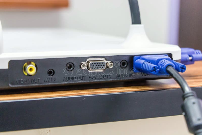 Conectores Para Conectar Um Monitor a Um Computador Imagem de Stock ...