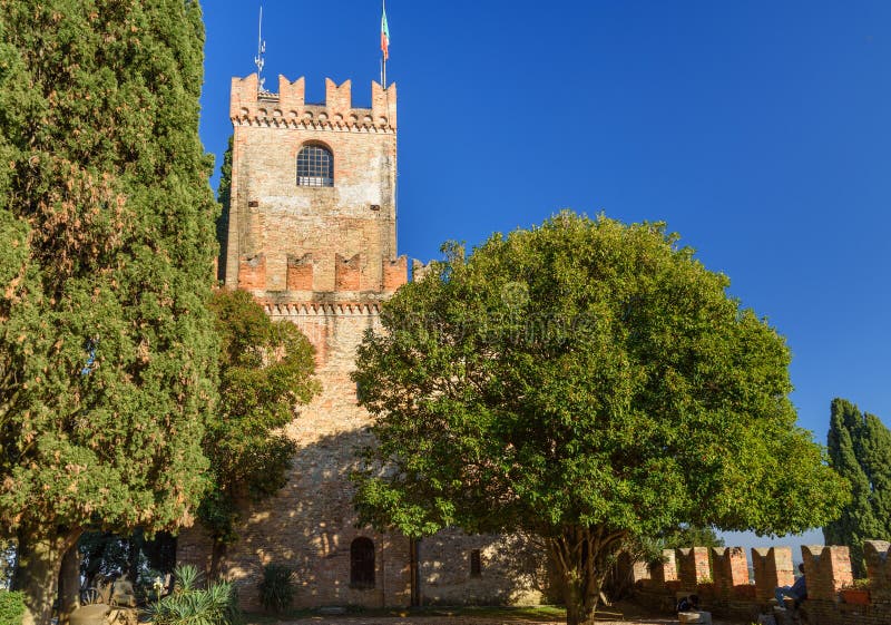 Conegliano Castle Located Near Treviso, Veneto. Italy Stock Image ...