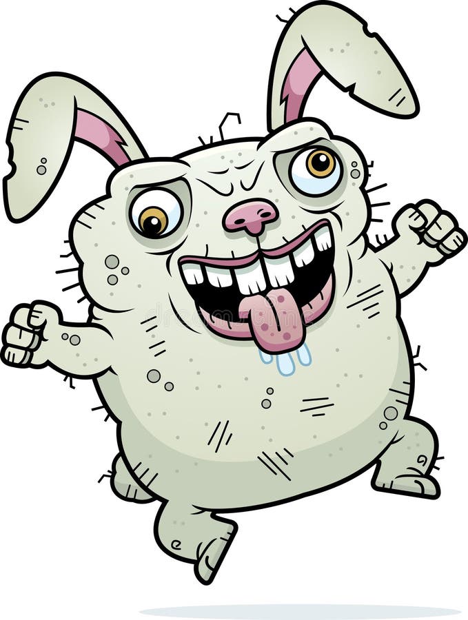 Conejito feo loco ilustración del vector. Ilustración de animal - 47479868