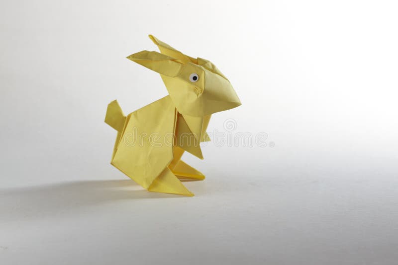 La Instrucción Origami Es Un Conejo Paso a Paso De Un Collage De Papel ...