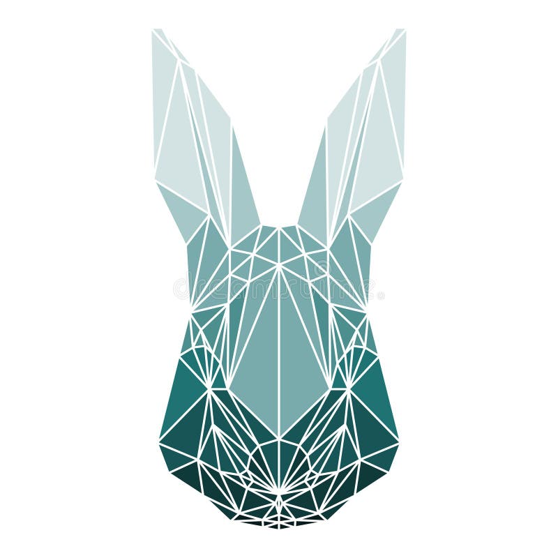 Conejo Abstracto Poligonal Aislado En Un Fondo Blanco Ilustración del ...