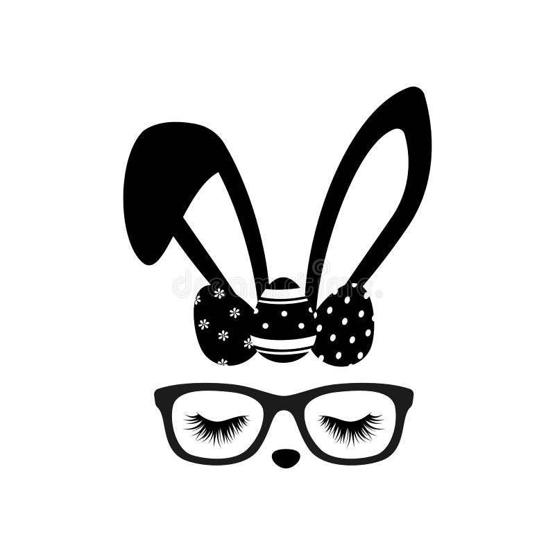 Conejo De Pascua. Orejas De Conejo. Gafas De Sol. Huevos De Pascua ...