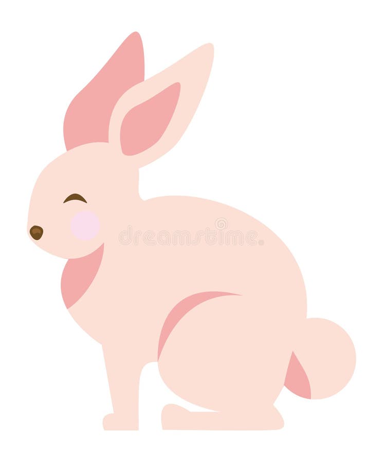Conejo rosa lindo ilustración del vector. Ilustración de conejo - 248230811