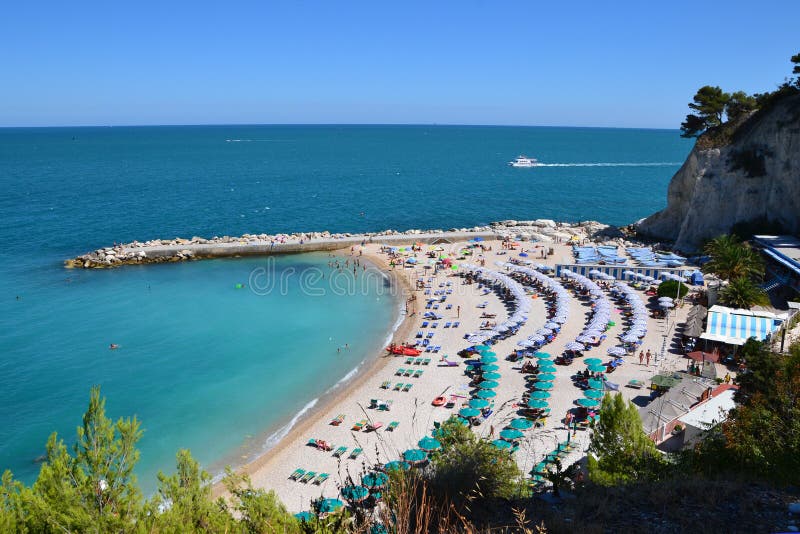 Conero beach, Italy stock photo. Image of adriatic, landscape - 58807414