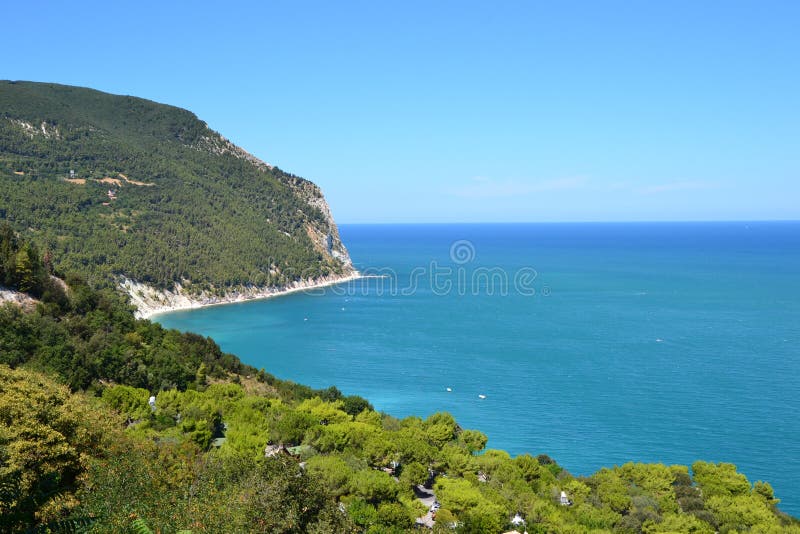 Conero landscape, Italy stock photo. Image of view, green - 58807626