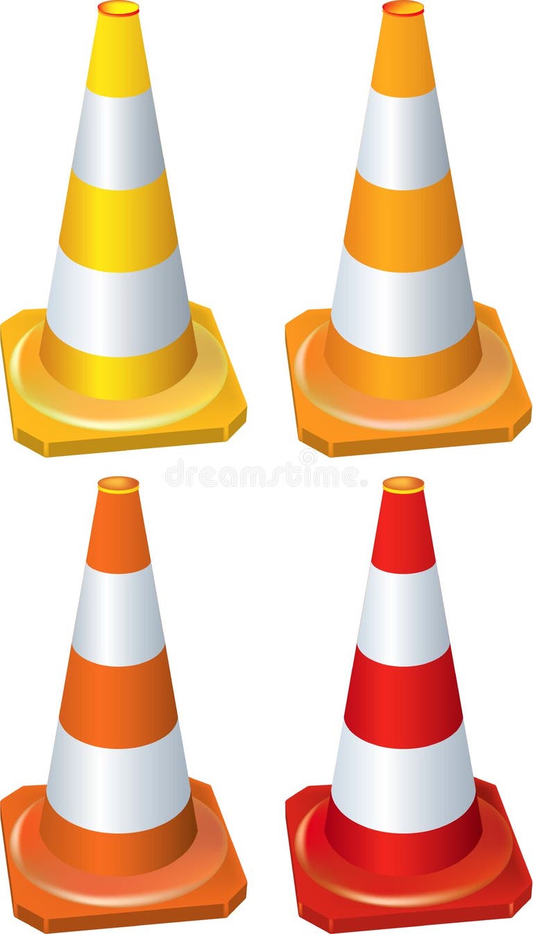 Reflective Cones Stock Illustrations – 250 Reflective Cones Stock ...