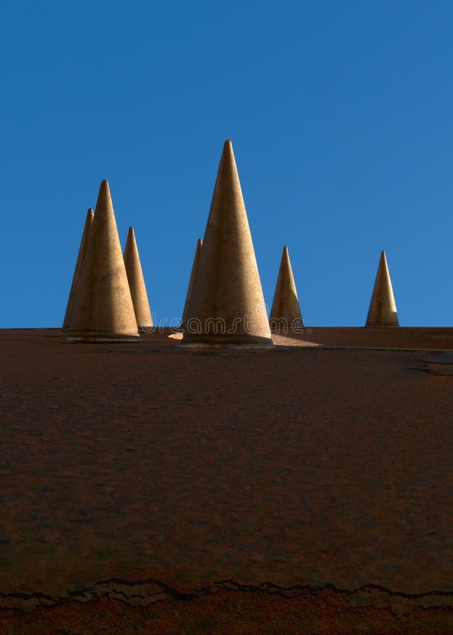 Cones stock photo. Image of iron, cracked, cones, metal - 2251484