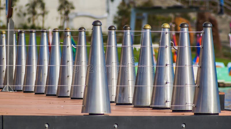 The metal cones fence stock photo. Image of cones, construction - 80172178