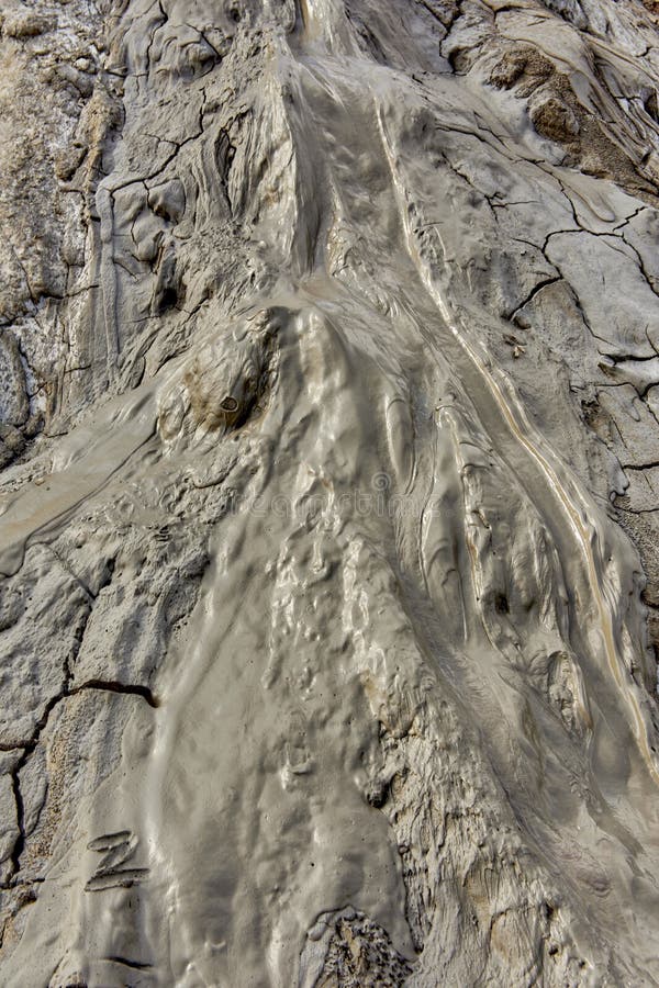 Cones of Mud Volcanoes from Which Rivers of Mud Flow 0120 Stock Image ...