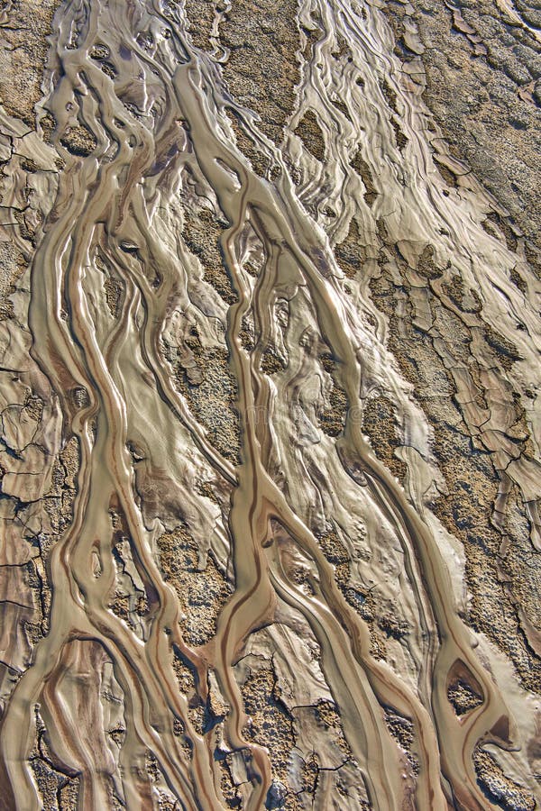 Cones of Mud Volcanoes from Which Rivers of Mud Flow Stock Image ...
