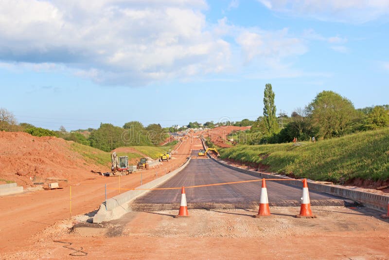 Road Bypass Construction Site Stock Image - Image of construction ...