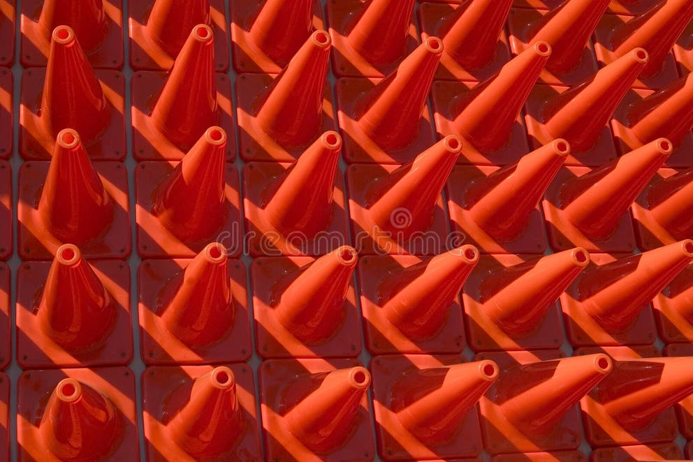 Cones in a pattern stock image. Image of markers, drive - 12539753