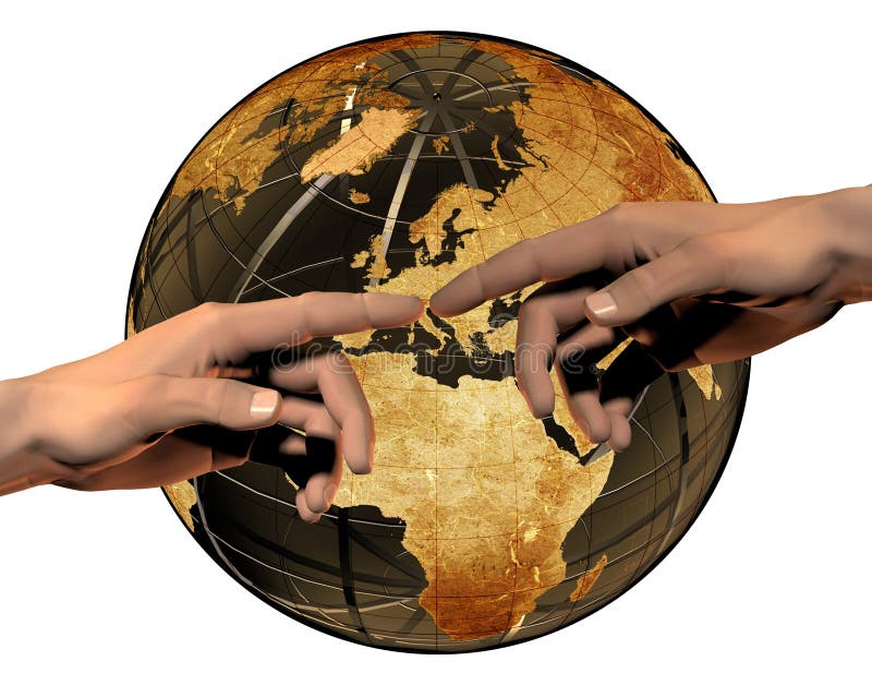 Conexión global stock de ilustración. Ilustración de ayuda - 1068269