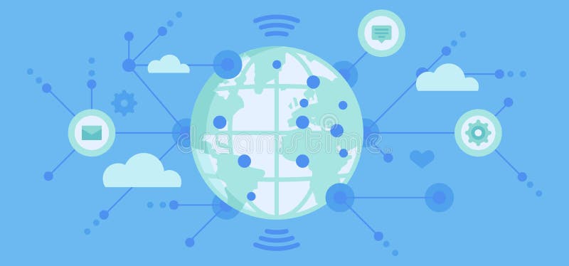 Conexiones globales stock de ilustración. Ilustración de comunicaciones ...