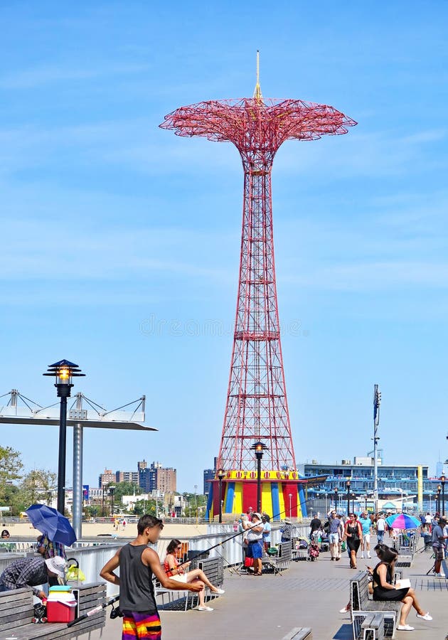 Coney Island Seaside Fair, New York Editorial Stock Photo - Image of ...