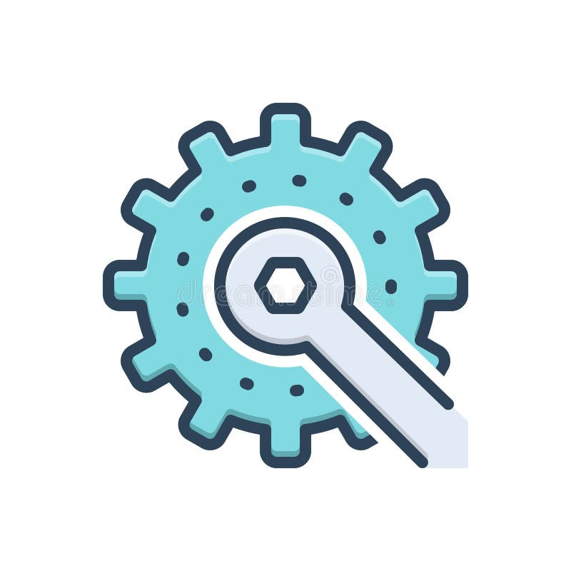 Color Illustration Icon for Conf, Configuration and Development Stock ...