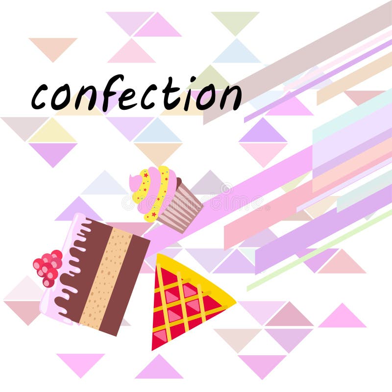 Confection Vector Set. Cakes and Cookies Illustration Stock Vector ...