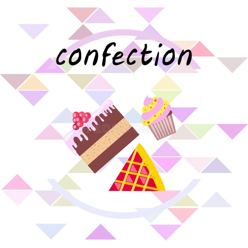 Confection Vector Set. Cakes and Cookies Illustration Stock Vector ...