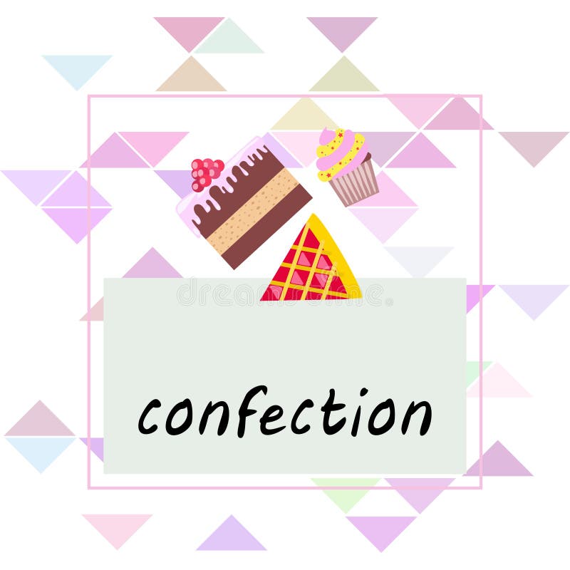 Confection Vector Set. Cakes and Cookies Illustration Stock Vector ...