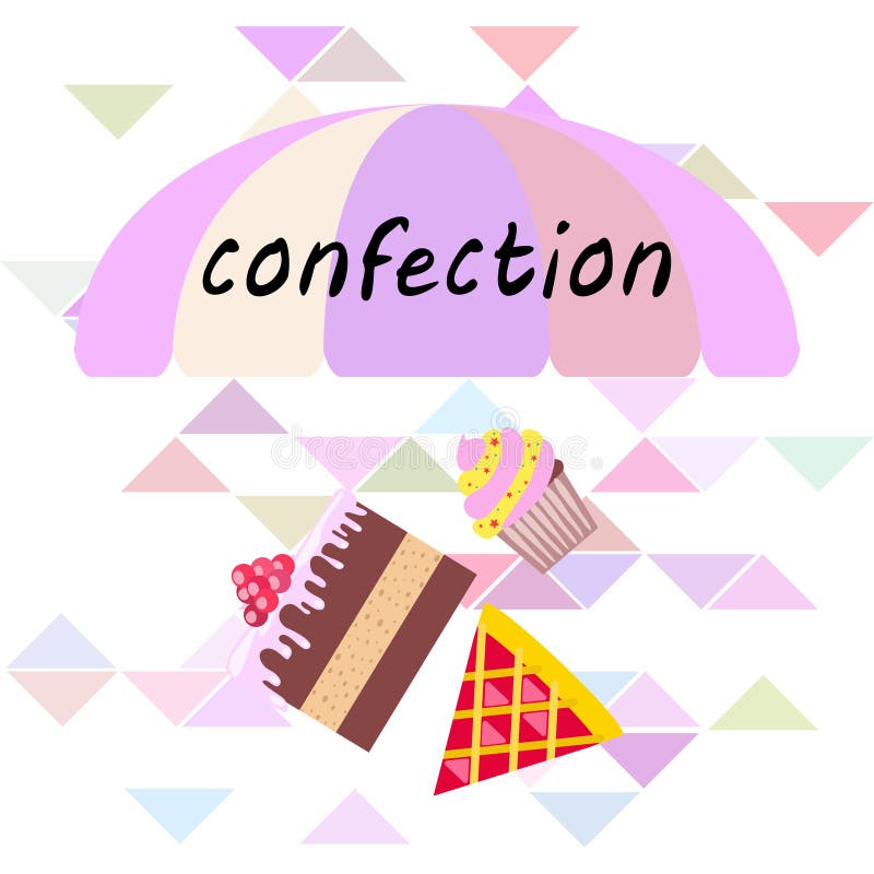 Confection Vector Set. Cakes and Cookies Illustration Stock Vector ...