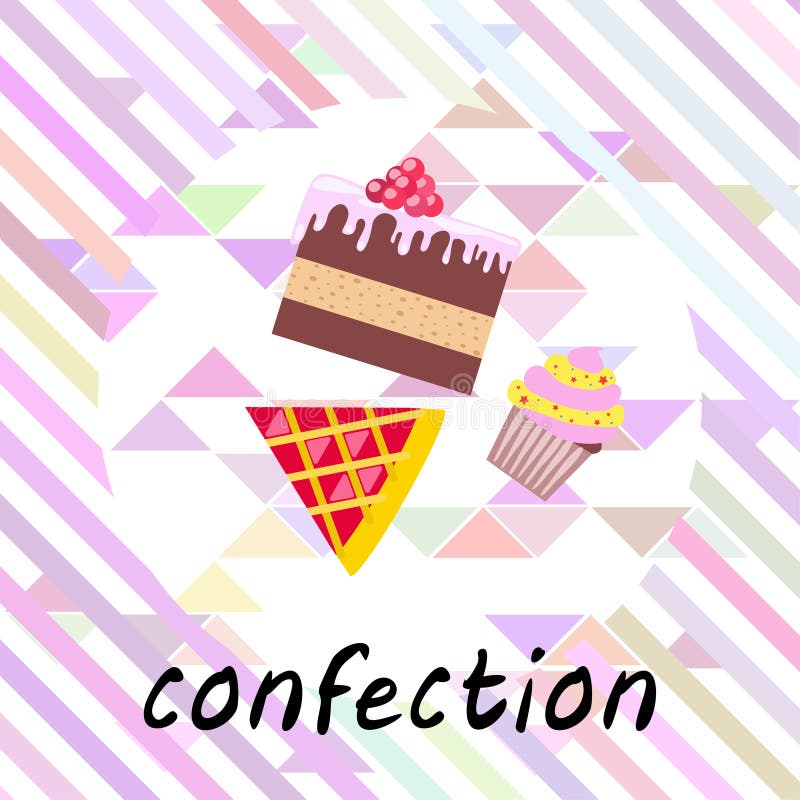 Confection Vector Set. Cakes and Cookies Illustration Stock Vector ...