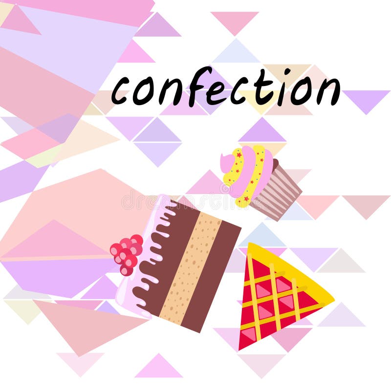 Confection Vector Set. Cakes and Cookies Illustration Stock Vector ...