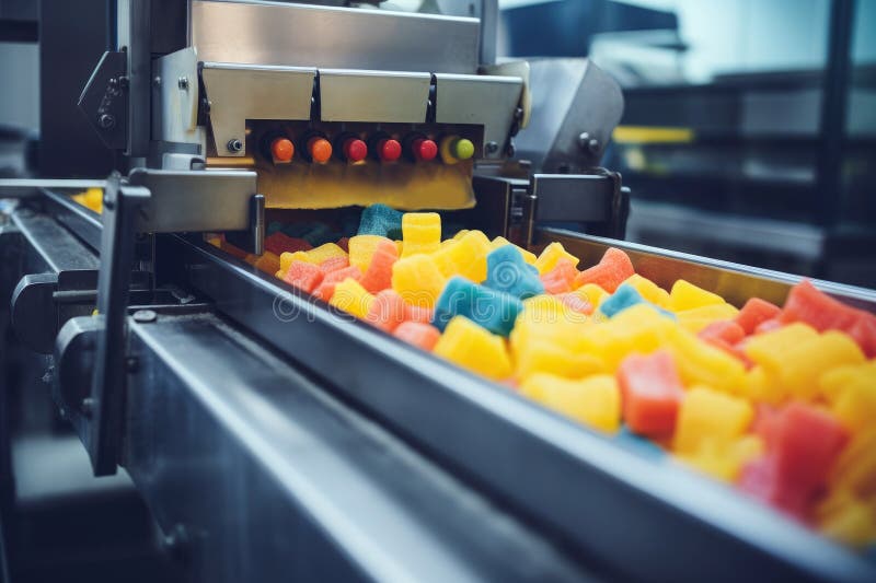 Confectionery Industry Machinery Creating Delicious Sweets Stock ...