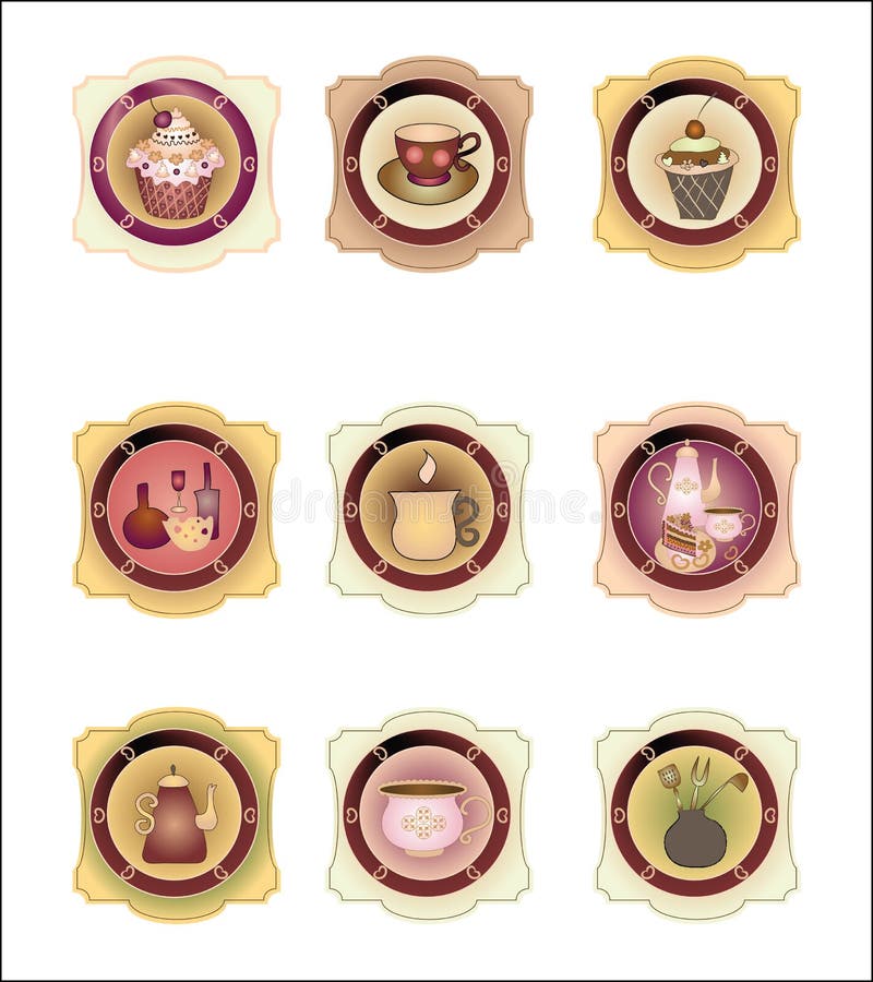 Confectionery label set 3 stock vector. Illustration of lace - 26733216