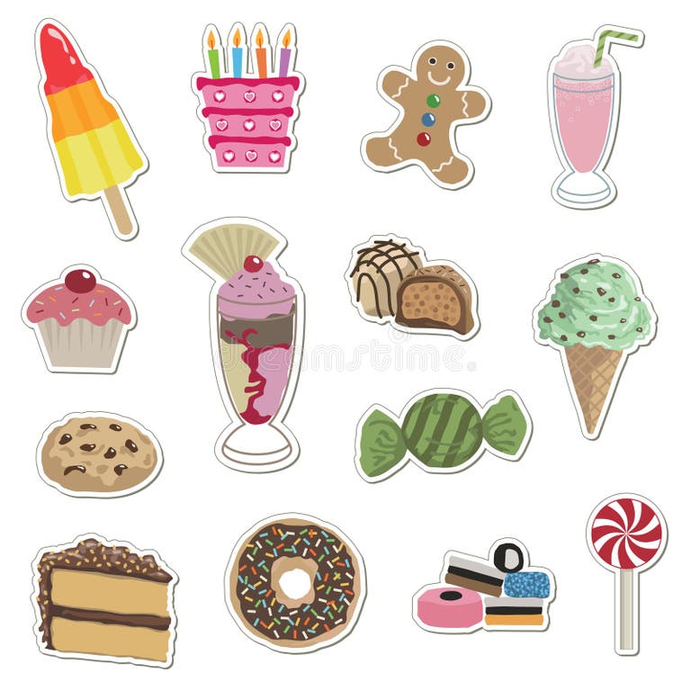 Confectionery Stickers Stock Illustrations – 835 Confectionery Stickers ...
