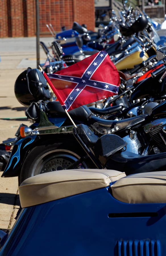 Confederate Bikers Rally stock image. Image of demonstration - 135938935