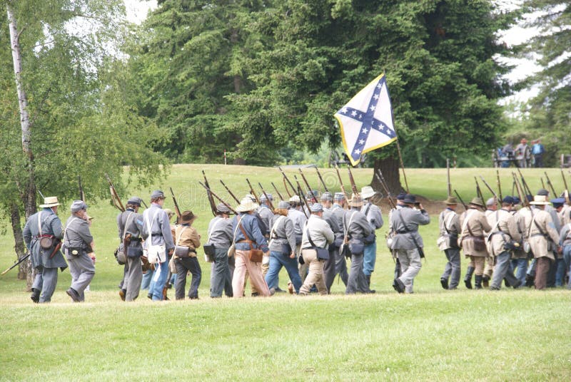 Civil War Re-Enactment 29 - Confederate March Editorial Photo - Image ...
