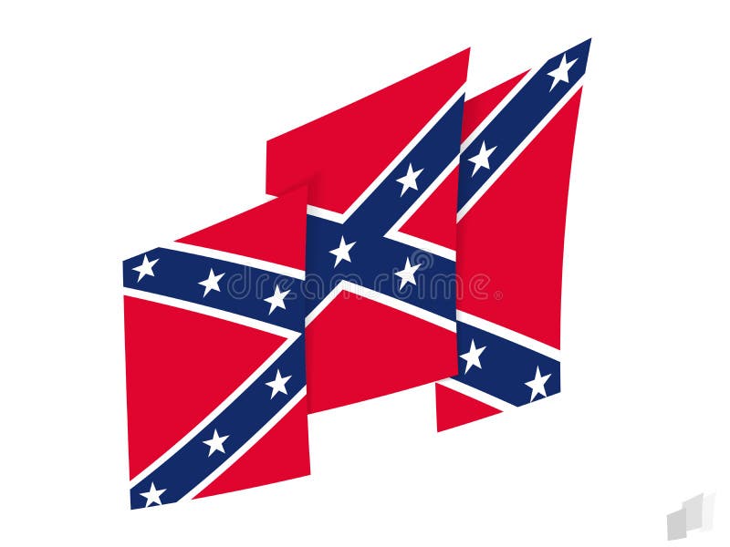 Confederate Flag in an Abstract Ripped Design. Modern Design of the ...