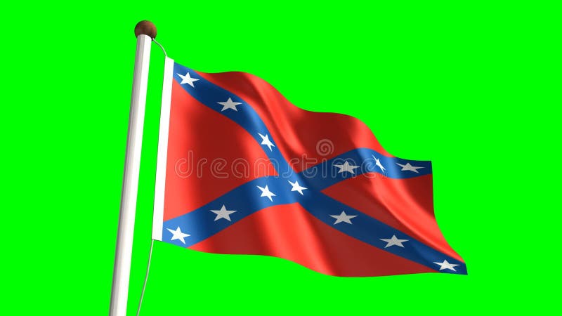 Confederate Flag on Greenscreen Stock Footage - Video of country, green ...