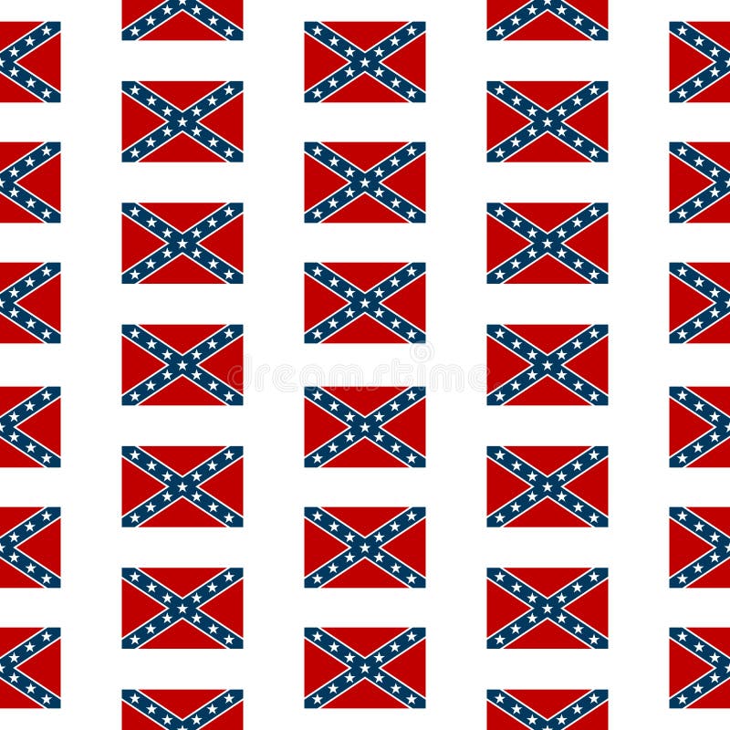 Confederate Flag Seamless Pattern Stock Illustration - Illustration of ...