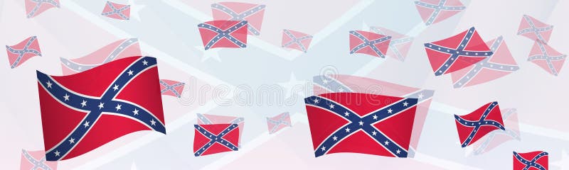 Confederate Flag-themed Abstract Design on a Banner. Abstract ...