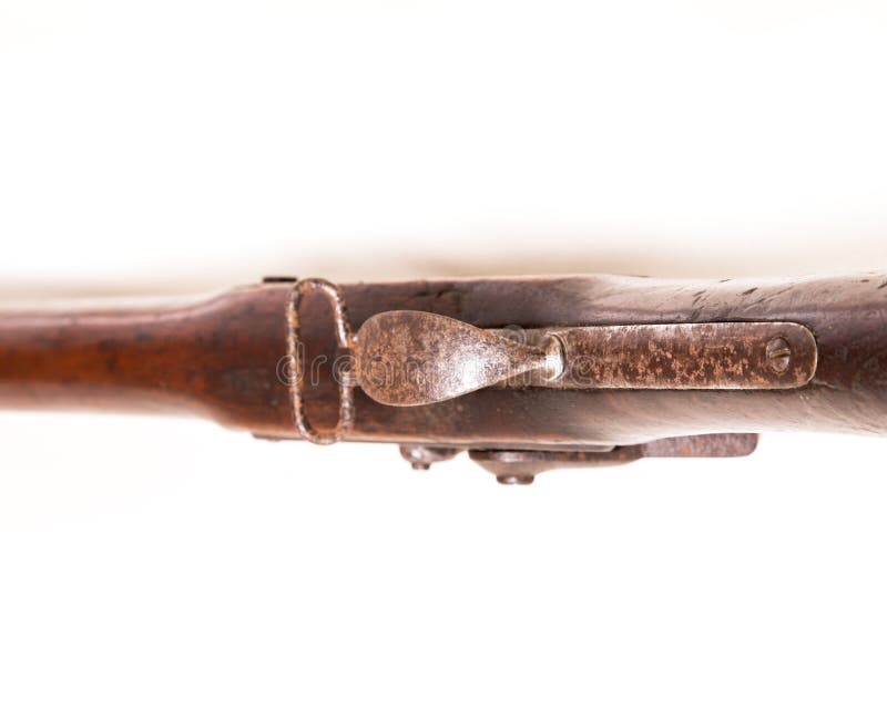 Confederate Musket Trigger Detailing Stock Image - Image of 1862 ...