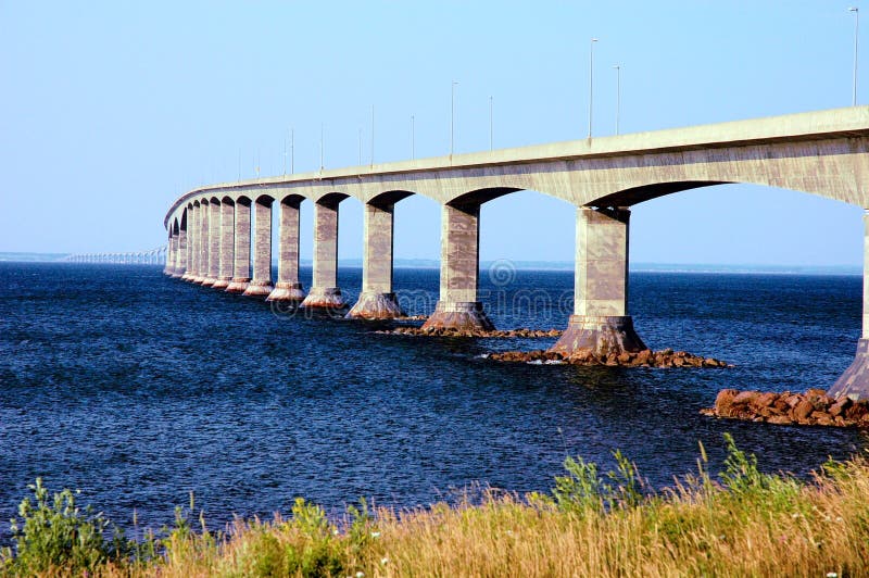 Confederation Bridge in Winter Stock Photo - Image of brunswick ...