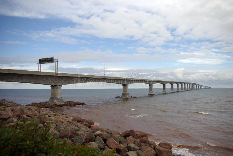 Confederation Bridge stock image. Image of bridge, water - 1252715