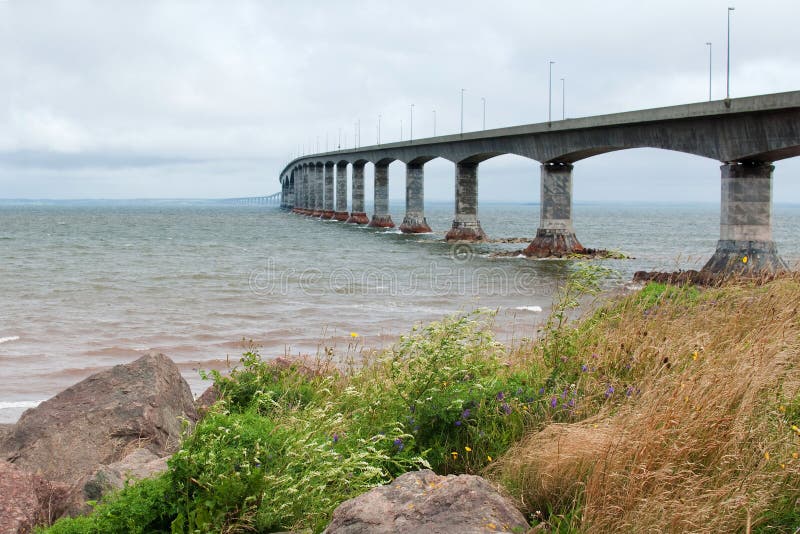 Confederation Bridge in Winter Stock Photo - Image of brunswick ...
