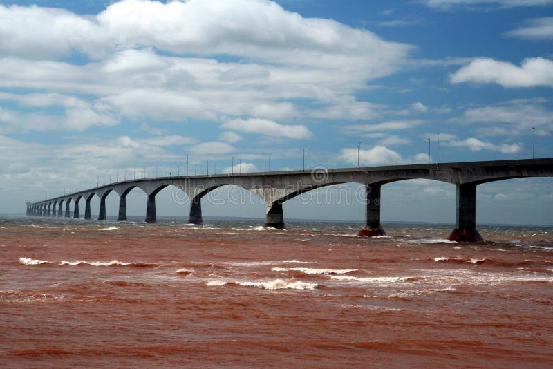 Confederation Bridge in the Morning Sky Stock Image - Image of bridge ...