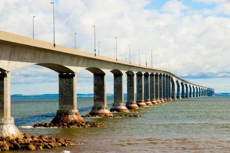 Confederation Bridge stock photo. Image of linking, architecture ...