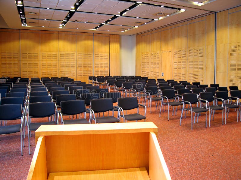 Conference hall stock photo. Image of press, indoor, presentation ...